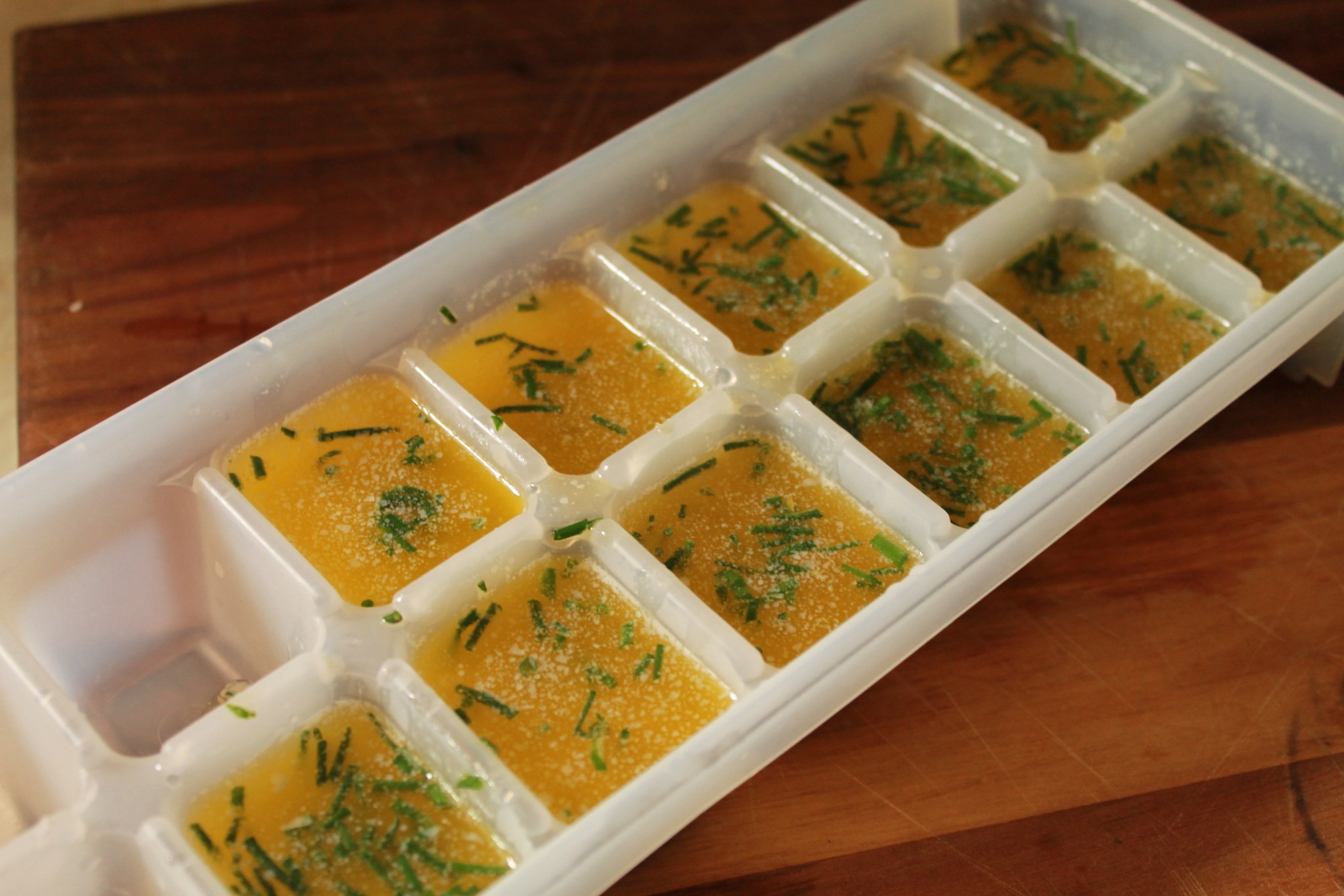 Freezing Chive Butter | The Cottage Vegetable