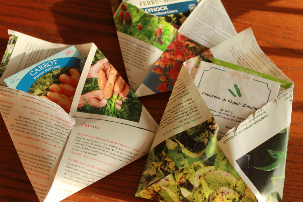 Seed Organizing with Recycled Magazines | The Cottage Vegetable