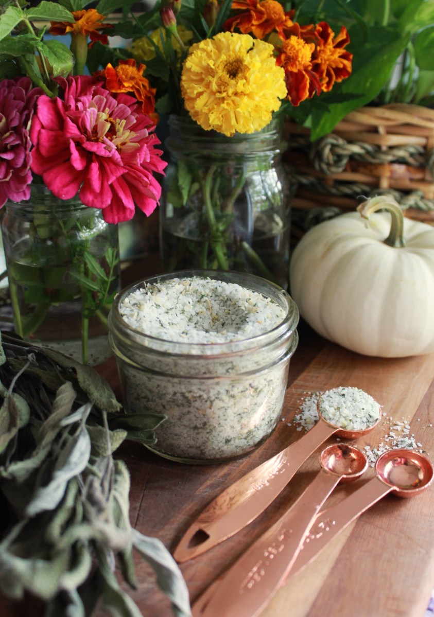 Homemade Herb Salt Recipe | Sage, Thyme, Onion, Parsley | The Cottage ...