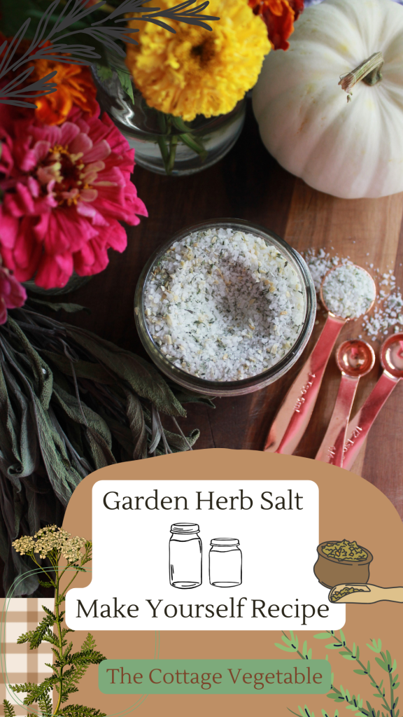 Homemade Herb Salt Recipe | Sage, Thyme, Onion, Parsley | The Cottage ...
