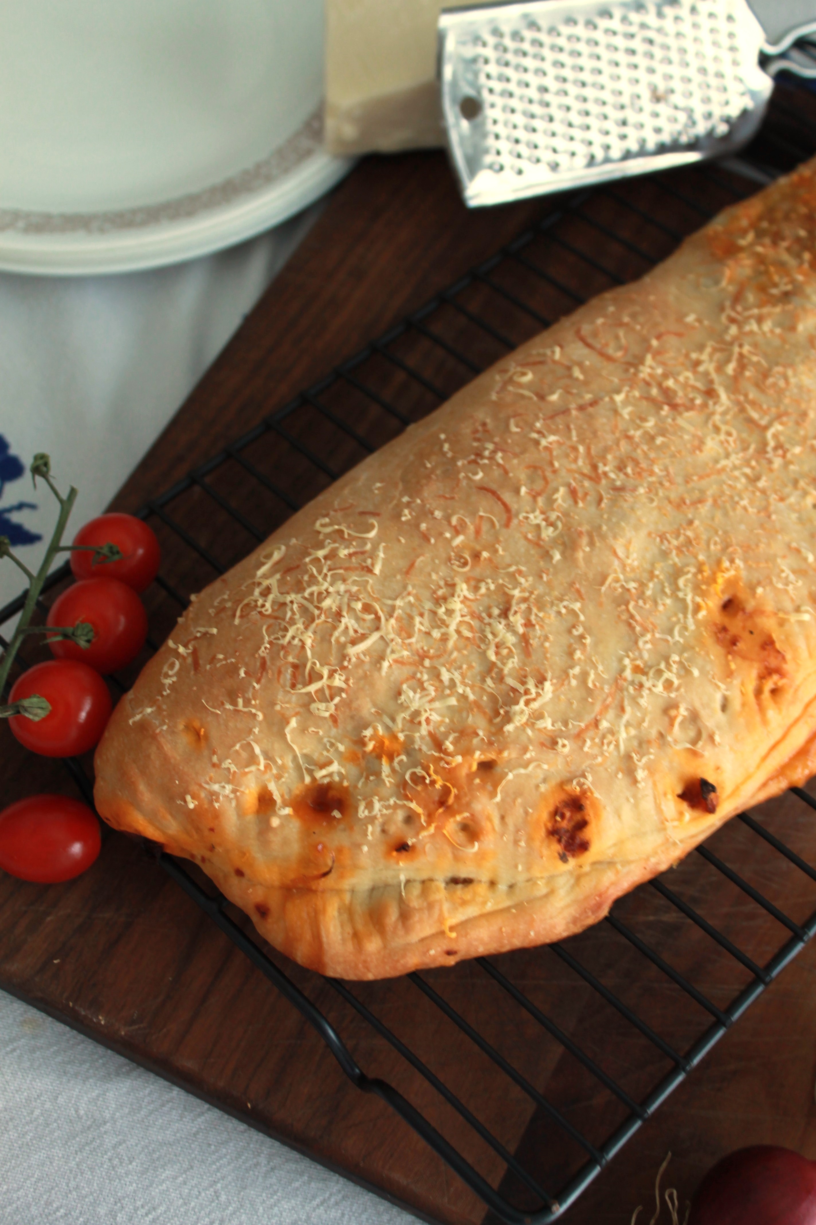 Garden Veggie Calzone Recipe | Pizza Crust from Scratch using Yeast ...