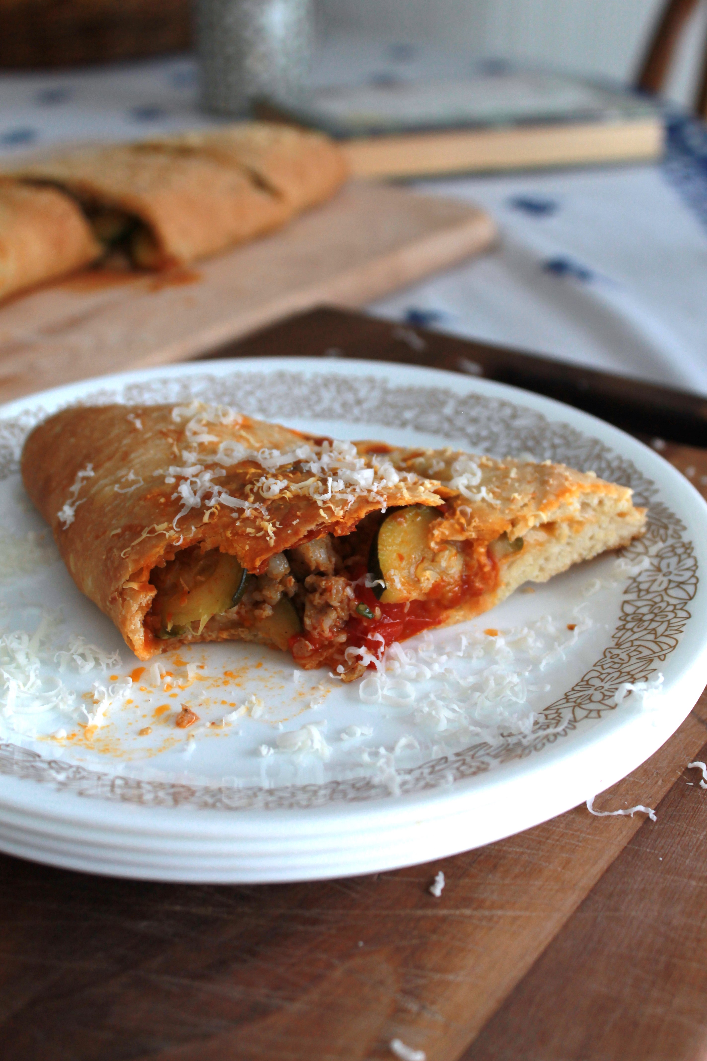 Garden Veggie Calzone Recipe | Pizza Crust from Scratch using Yeast ...