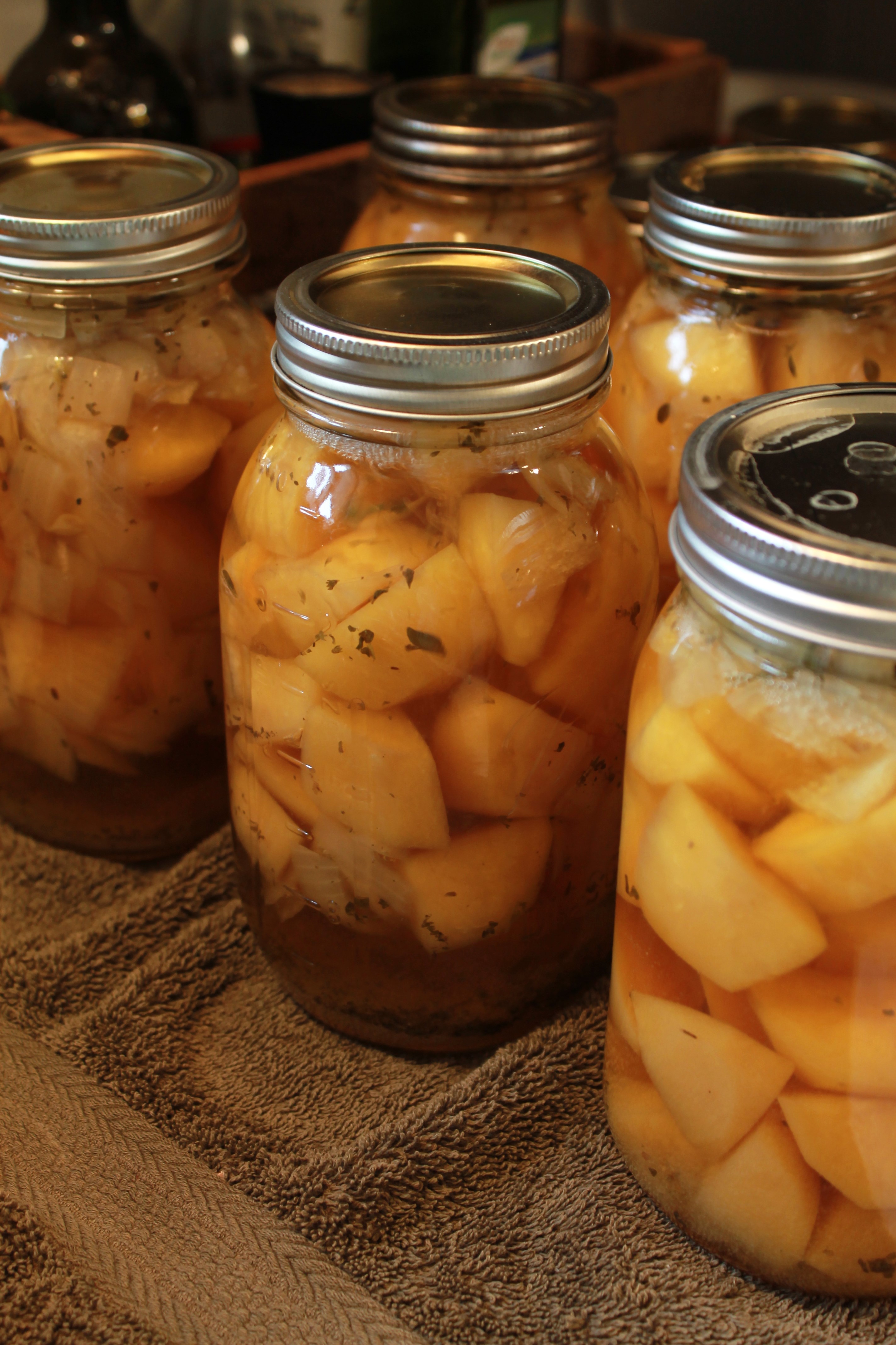 Herbed Potatoes with Onions | Pressure Canning, Raw Pack, Potatoes in Water | The Cottage Vegetable